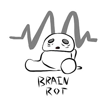"Brainrot" Sticker for Sale by Sabortoothedpup | Redbubble