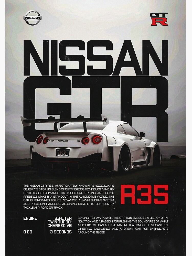"Nissan GTR R35" Poster for Sale by Tej Dudani | Redbubble