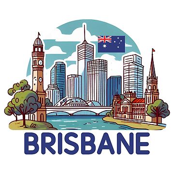 "Brisbane Australia " Sticker for Sale by WanderlustCoCo | Redbubble