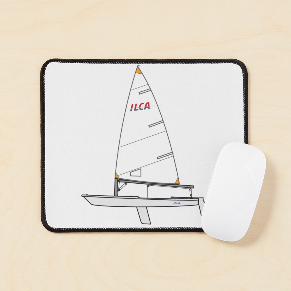 "ILCA 4 (Laser 4.7) Sailboat (White Background)" Sticker for Sale by ...