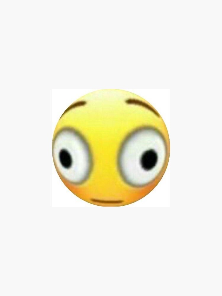 "Funny shocked meme emoji face " Sticker for Sale by Totallynotalina ...