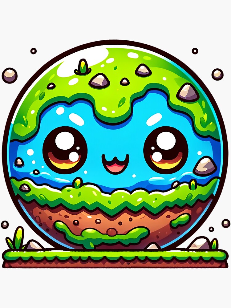 "Earth Elemental Chibi Art | Elements Forest Aesthetic Design" Sticker ...