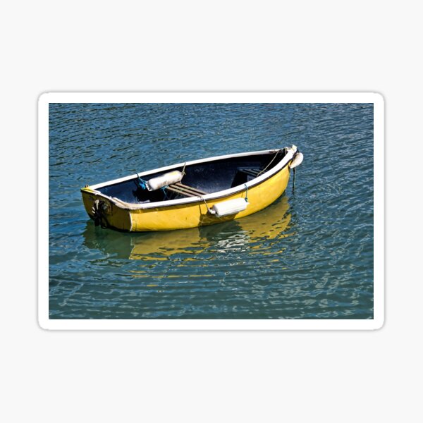 "Small Yellow Skiff " Sticker for Sale by Siska | Redbubble