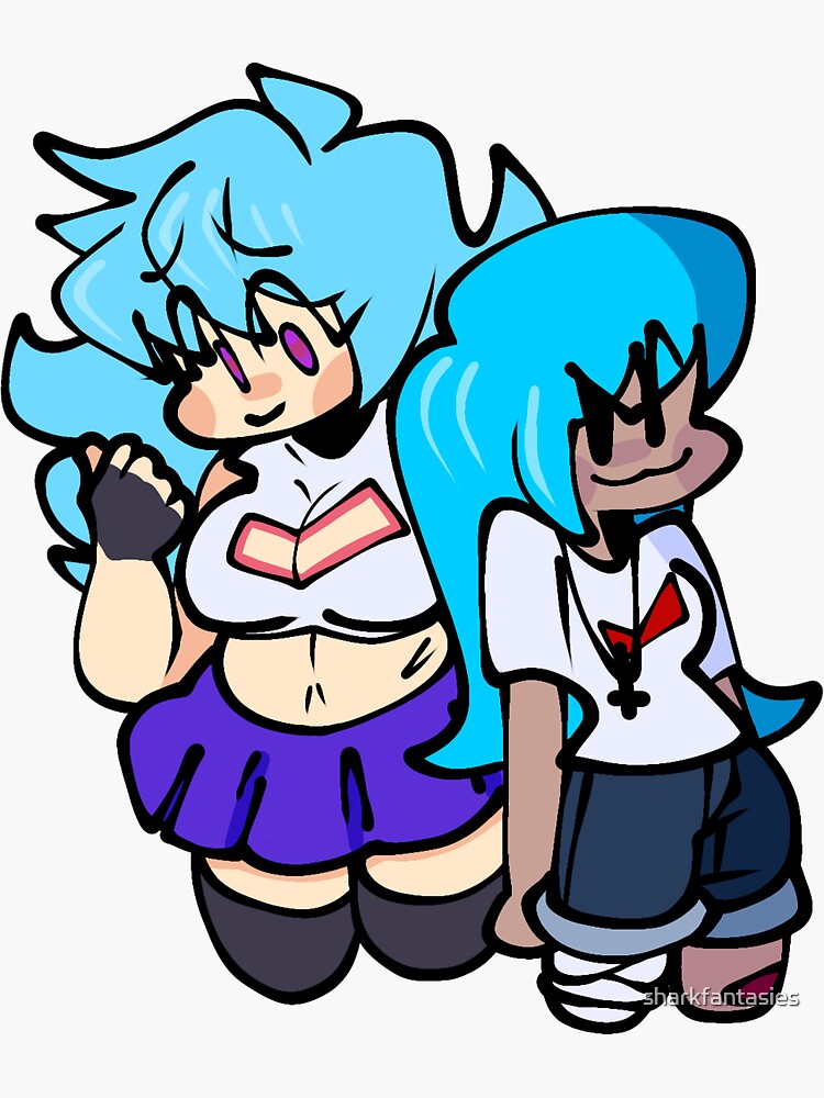 "nusky and skyblue !!" Sticker for Sale by sharkfantasies | Redbubble