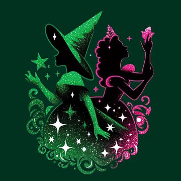 "Elphaba & Glinda Wicked the Musical Defying Gravity" Sticker for Sale ...
