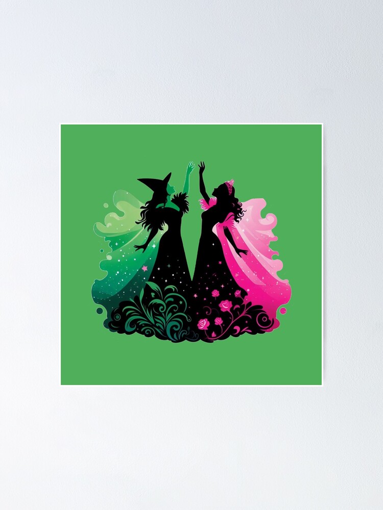 "Elphaba & Glinda Wicked the Musical No Background" Poster for Sale by ...