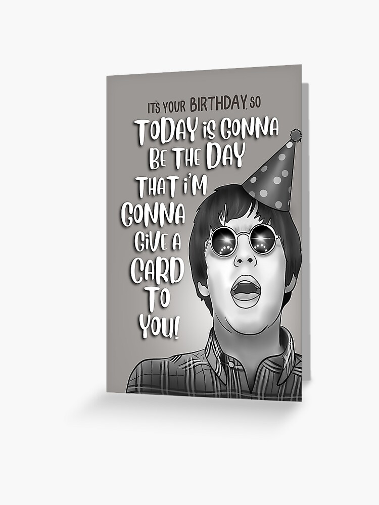 "Oasis Liam Gallagher Illustration Birthday Card" Greeting Card for ...
