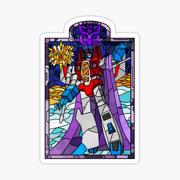 "Sinner of Cybertron Starscream" Sticker for Sale by SirGryphon | Redbubble