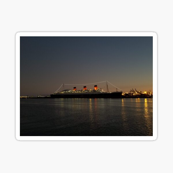 "Queen Mary Long Beach" Sticker for Sale by SkyLionKing | Redbubble