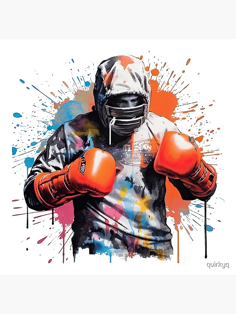 "Graffiti Boxing Gear Art Negative Space Design for Urban Athletes.png ...