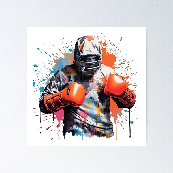 "Graffiti Boxing Gear Art Negative Space Design for Urban Athletes.png ...