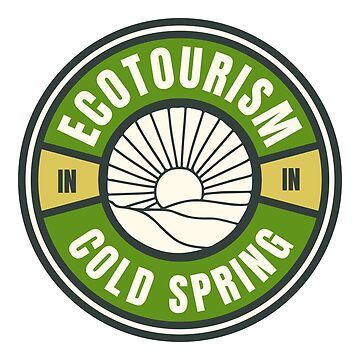 "Ecotourism in Cold Spring USA Green Logo" Sticker for Sale by Vintage ...