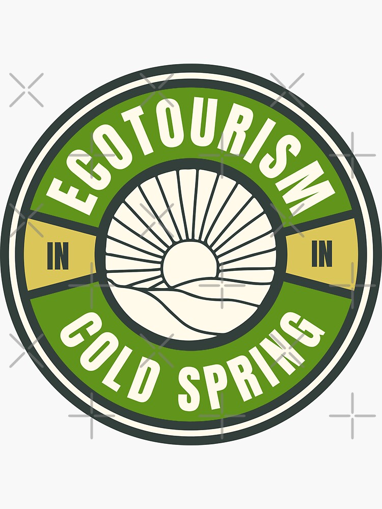 "Ecotourism in Cold Spring USA Green Logo" Sticker for Sale by Vintage ...