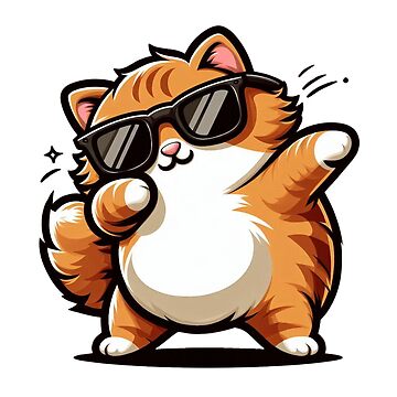 "Cat Dance - Cat lover" Sticker for Sale by FurbabiesArt2 | Redbubble