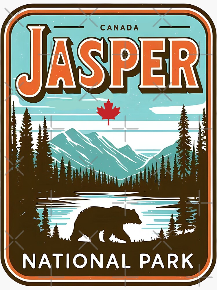 "Jasper National Park Alberta Canada" Sticker for Sale by HowToCanadian ...