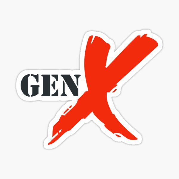 "GEN X" Sticker for Sale by DeusExMachina1 | Redbubble