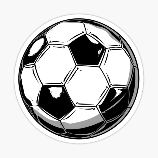 "Cartoon Style Soccer Ball Stickers, Logo, Illustration, Wall arts, Art ...