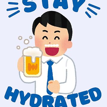 "Cheers to Hydration: Staying Hydrated Design Beer Lover" Sticker for ...