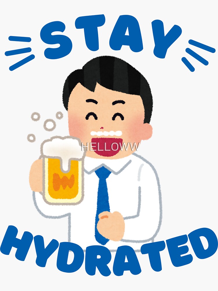 "Cheers to Hydration: Staying Hydrated Design Beer Lover" Sticker for ...