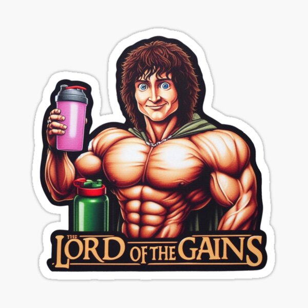 "Lord of the Gains" Sticker for Sale by Conner King | Redbubble