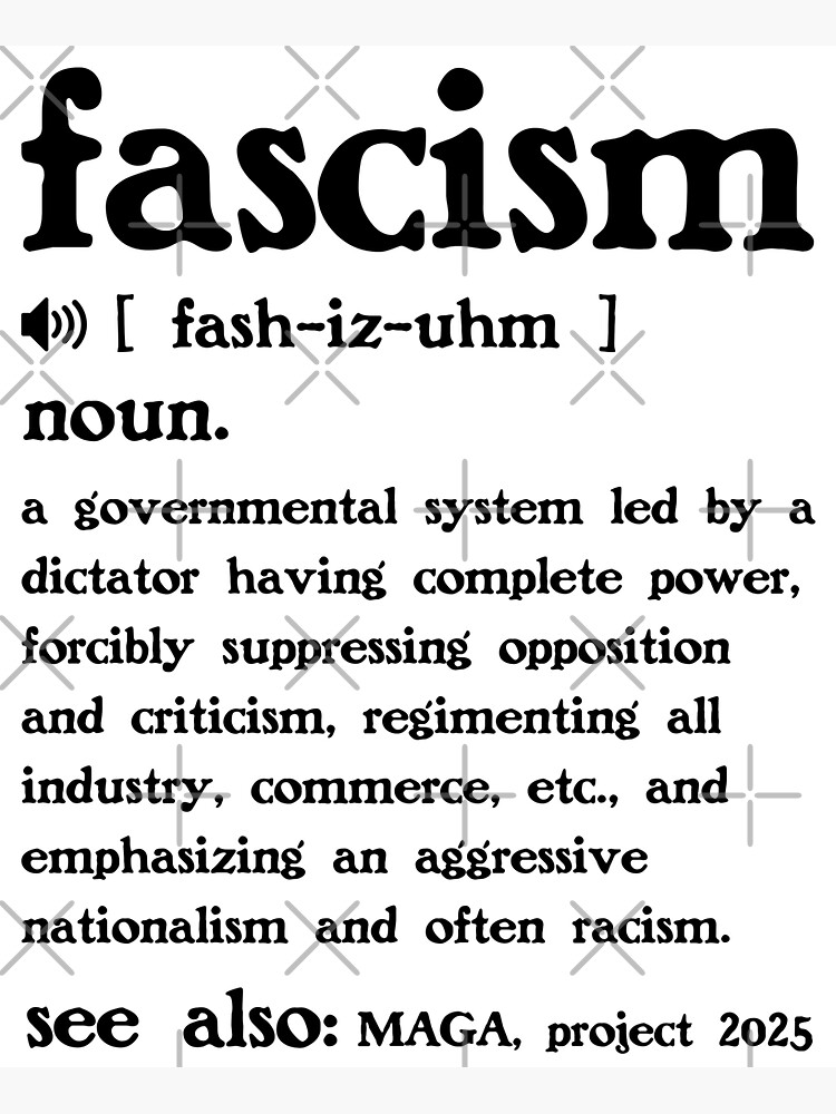 "The Definition of Fascism" Sticker for Sale by unhingedheather | Redbubble