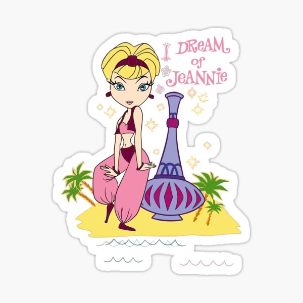 "I Dream Of Jennie Logo" Sticker by PackMan44 | Redbubble