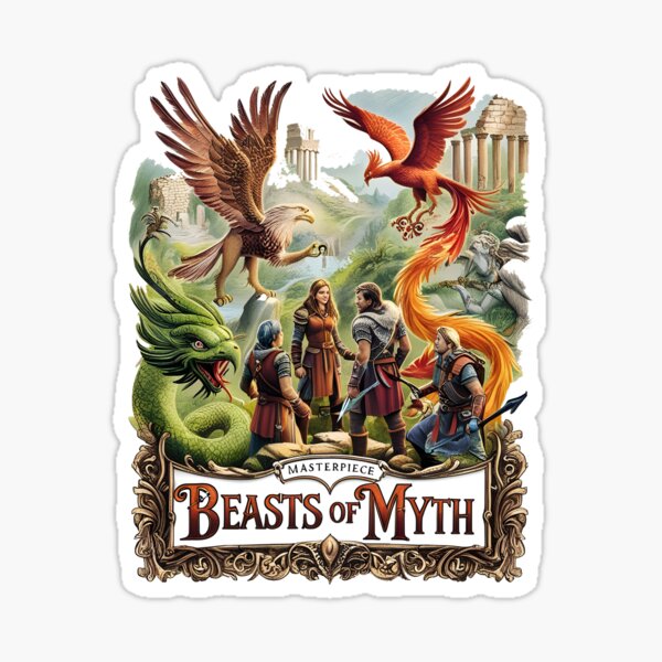 "Beasts of Myth" Sticker for Sale by sassav8 | Redbubble