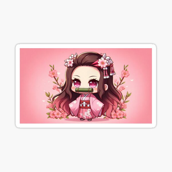 "Chibi Nezuko-chan" Sticker for Sale by AnimeArtStudio | Redbubble