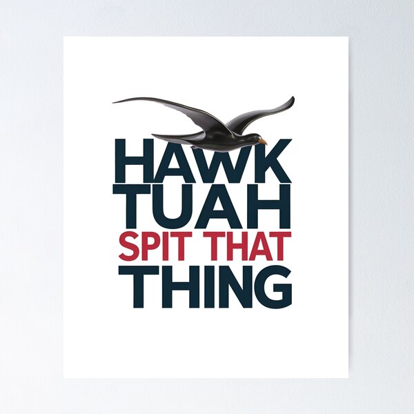 "HAWK TUAH SPIT ON That THANG " Poster for Sale by TOOBIC | Redbubble