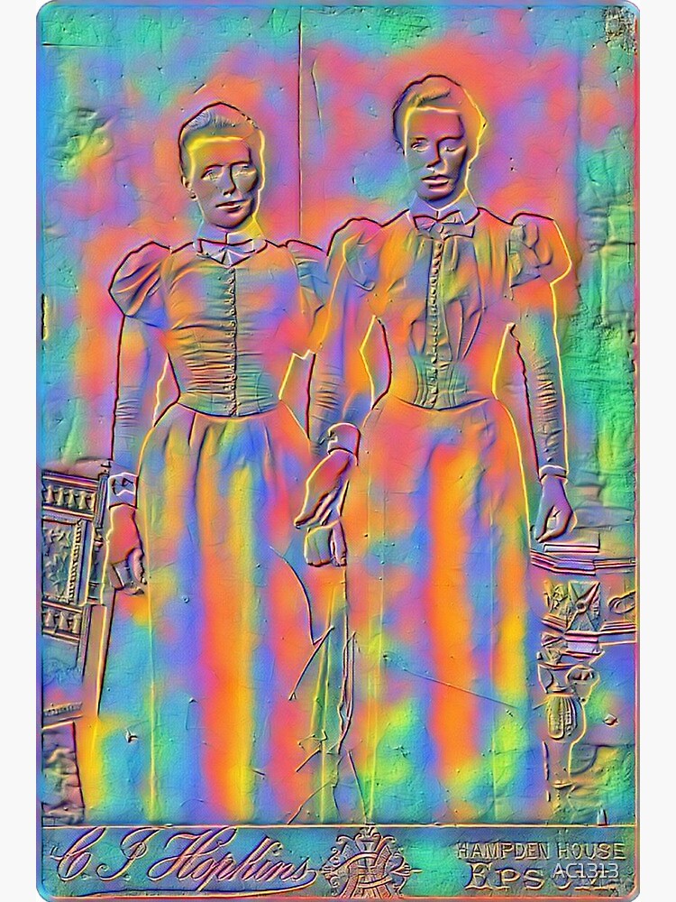 "Rainbow Victorian Sisters" Framed Art Print for Sale by AC1313 | Redbubble