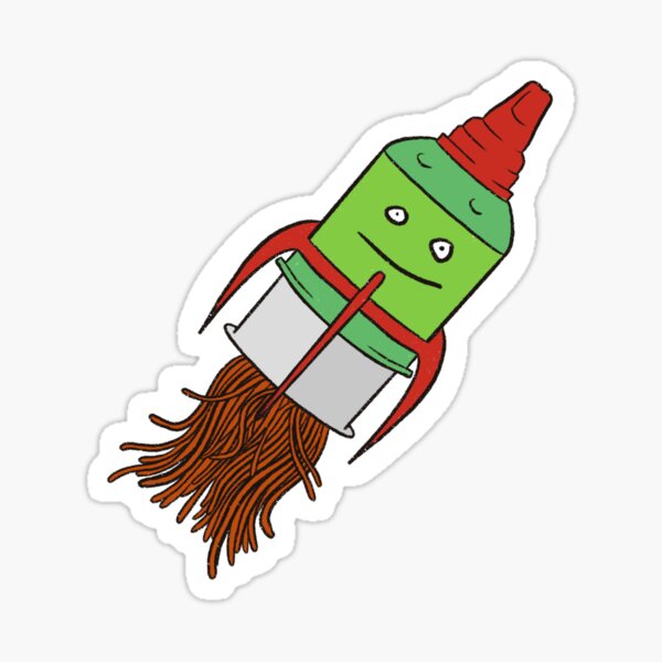 "Pelon Pelo Rocket" Sticker for Sale by brittanybusch | Redbubble
