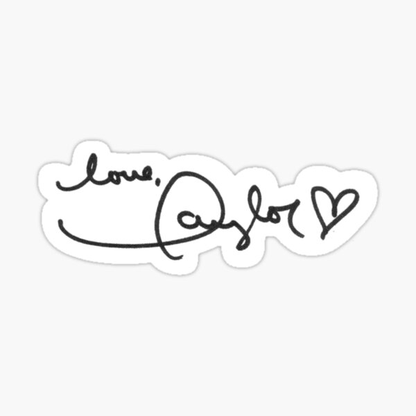 "Taylor Swift Signature" Sticker for Sale by Xbyaeger | Redbubble