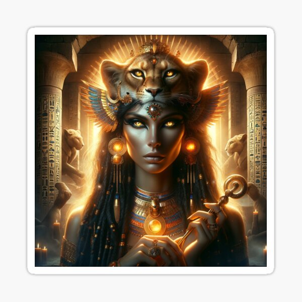 "Ancient Egyptian Sekhmet Warrior Goddess" Sticker for Sale by ...