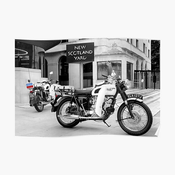 "The Classic Police Motorcycles" Poster for Sale by rogue-design ...