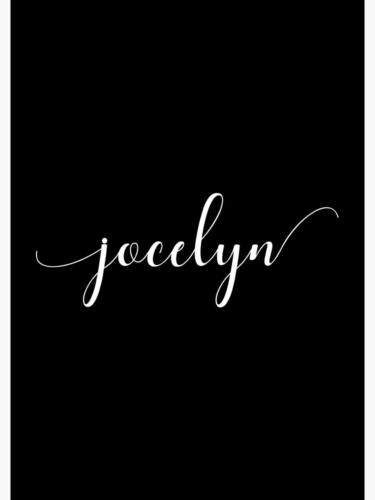"Jocelyn - Custom name on delicate black cursive font" Journal for Sale ...