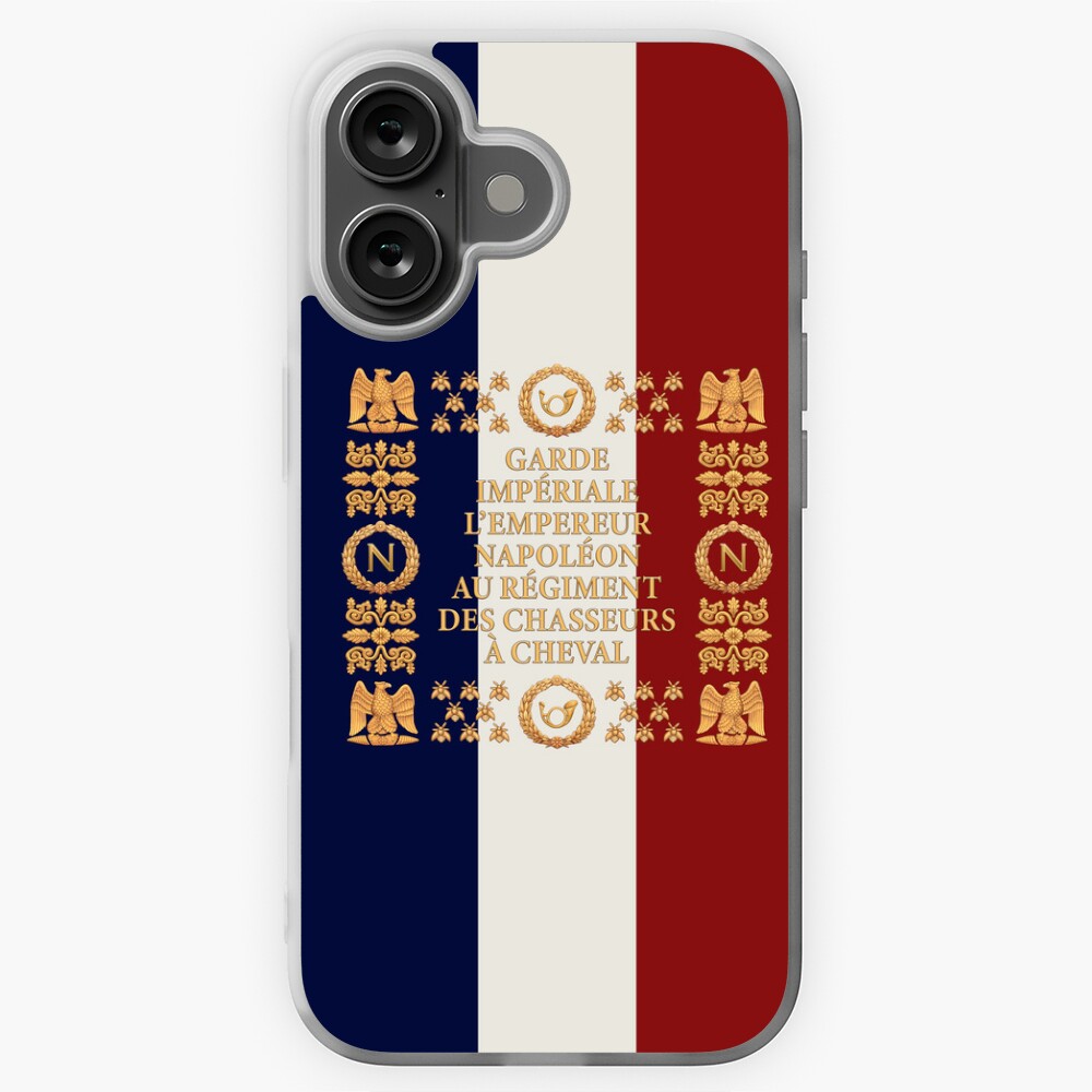 "Napoleonic French flag of the Chasseurs A cheval de la Garde" Sticker ...