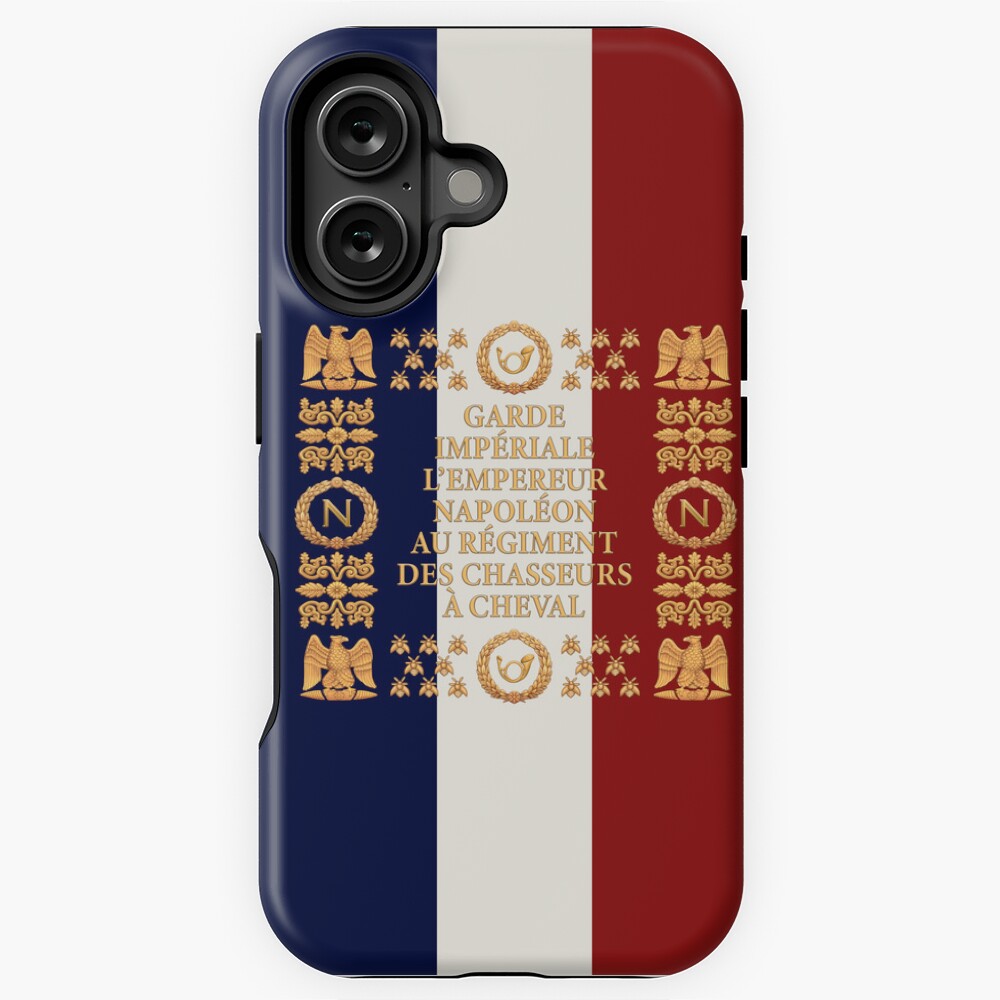 "Napoleonic French flag of the Chasseurs A cheval de la Garde" Sticker ...
