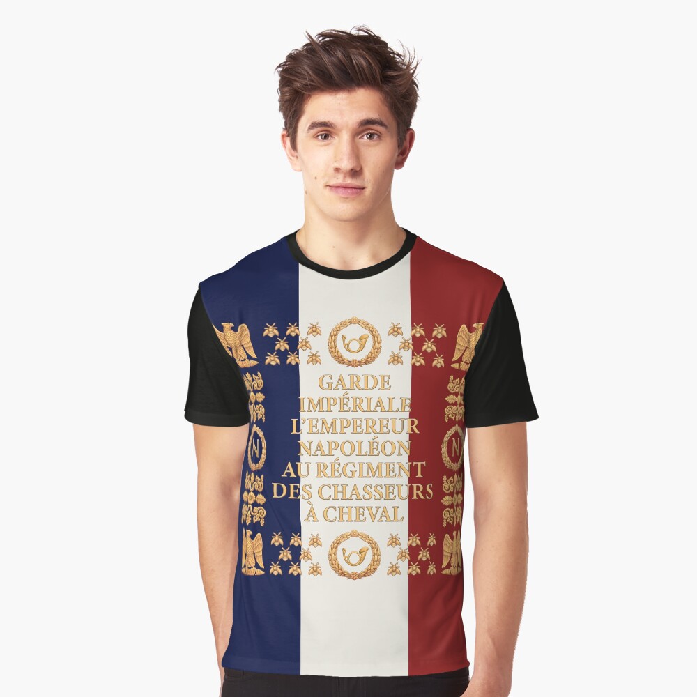 "Napoleonic French flag of the Chasseurs A cheval de la Garde" Sticker ...
