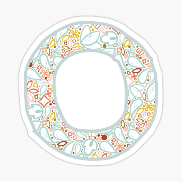 "Letter O - Monogram" Sticker by emporiumjulium | Redbubble