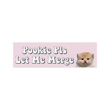 "Pookie Pls Let Me Merge Funny Meme Bumper" Sticker for Sale by ...