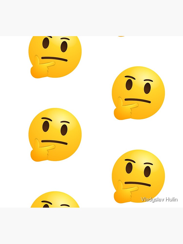 "Thinking face emoji in modern style - emoticon face shown with a ...