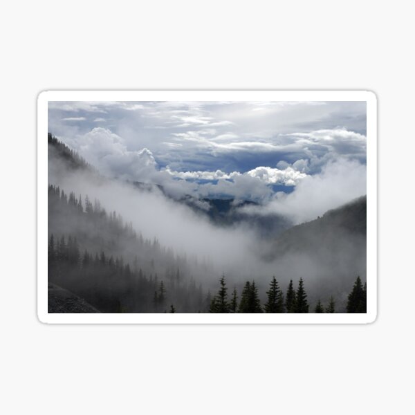 "Travell The Valley of Mist" Sticker by Tej2point0 | Redbubble