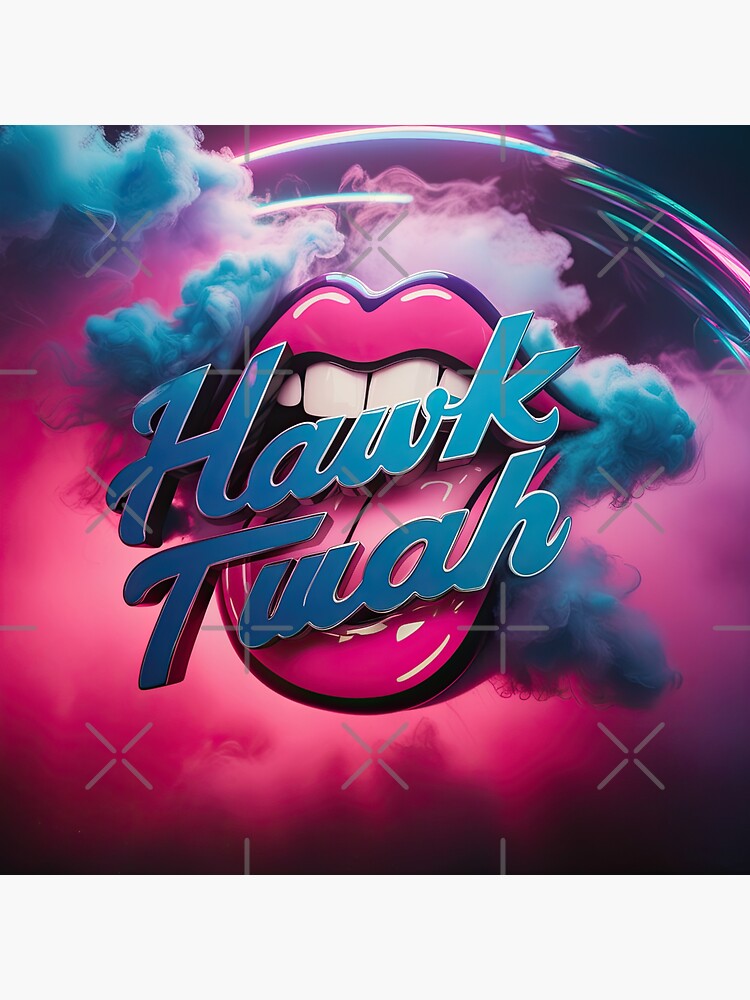 "Hawk Tuah Funny Viral Meme Fun" Sticker for Sale by teamph | Redbubble