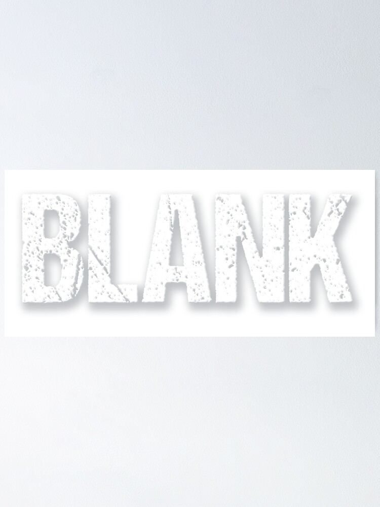 "Blank 1" Poster for Sale by OuroborusBooks | Redbubble