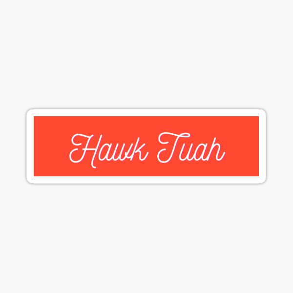 "Hawk Tuah" Sticker for Sale by Chocolam | Redbubble