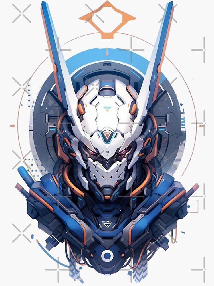"Mecha bot - Alpha" Sticker for Sale by Dyan4 | Redbubble