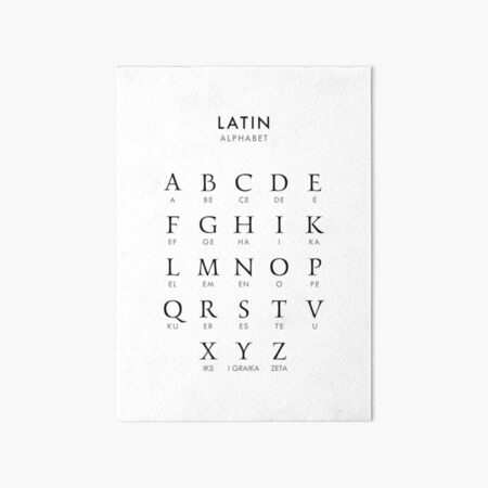 "Latin Language Alphabet" Art Board Print for Sale by AnnSign | Redbubble