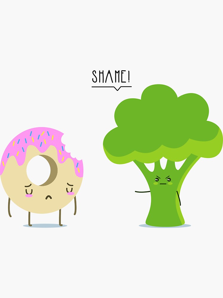 "Guilty pleasure shame" Sticker by EuGeniaArt | Redbubble