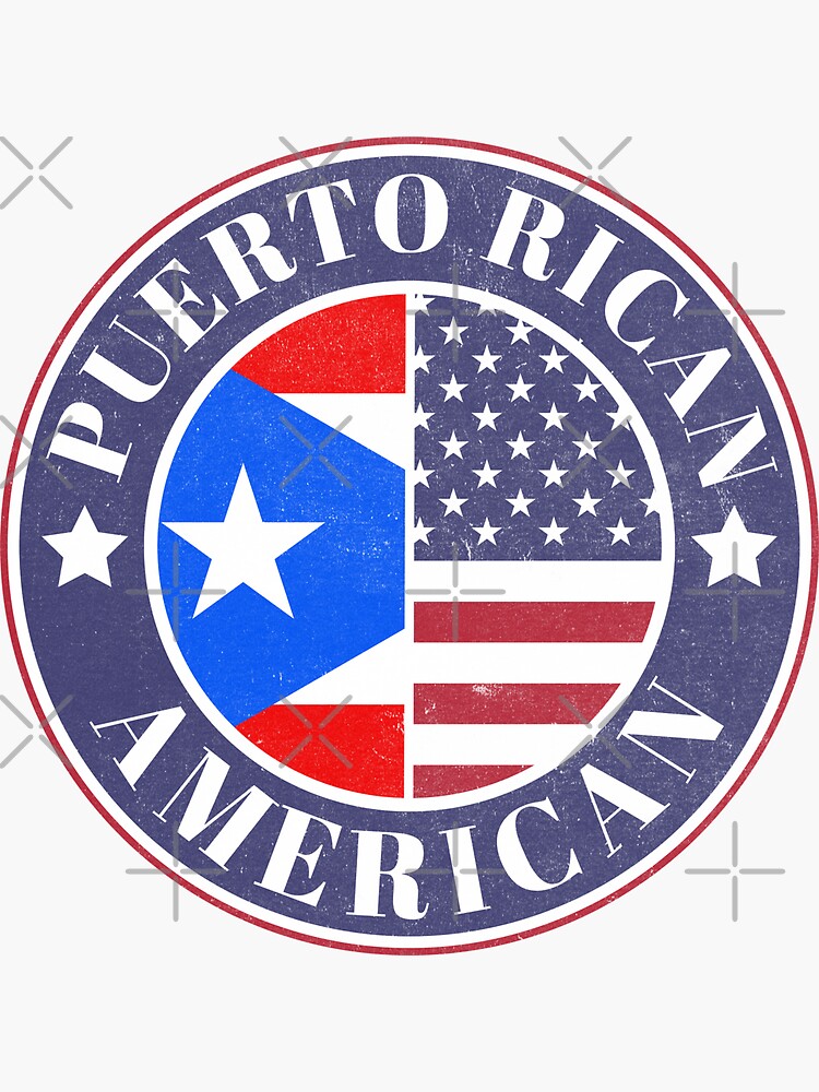 "Proud Puerto Rican-American Badge - Puerto Rico Flag" Sticker for Sale ...