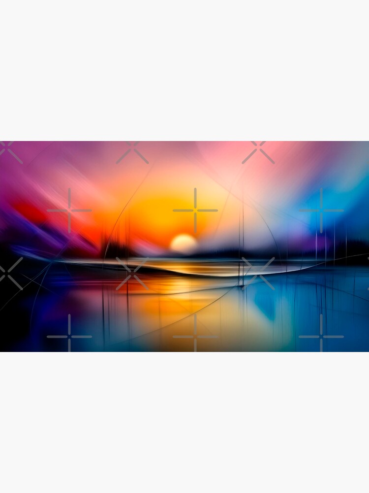 "Abstract Sunset Geometric shapes" Sticker for Sale by Christy ...
